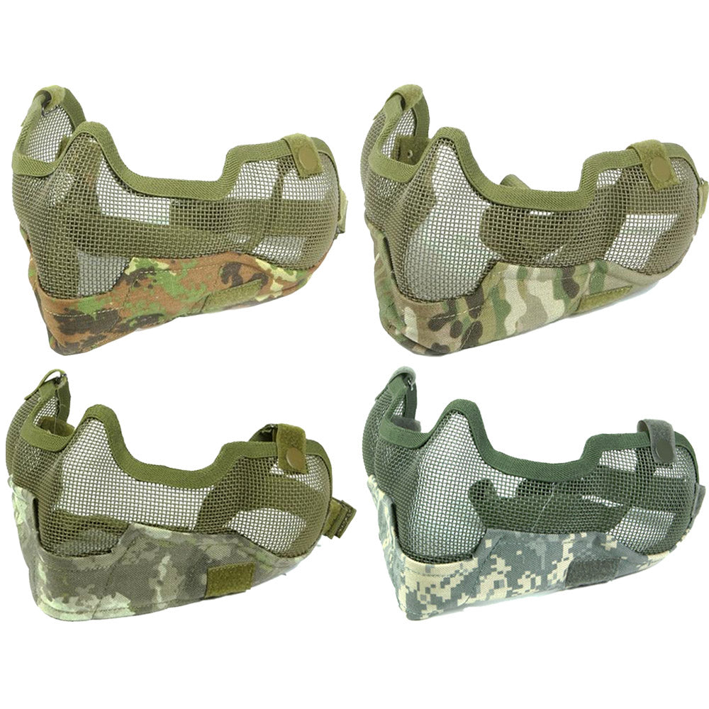 Bravo Tactical V2 Strike Metal Mesh Face Mask with Ear Protection ...