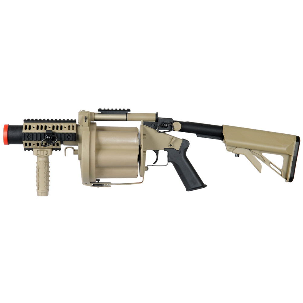 ICS MGL Multi-Shot Revolving 40mm Airsoft Grenade Launcher ...