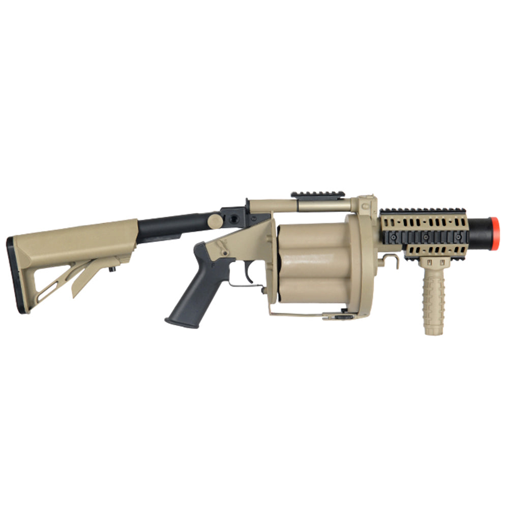 ICS MGL Multi-Shot Revolving 40mm Airsoft Grenade Launcher ...