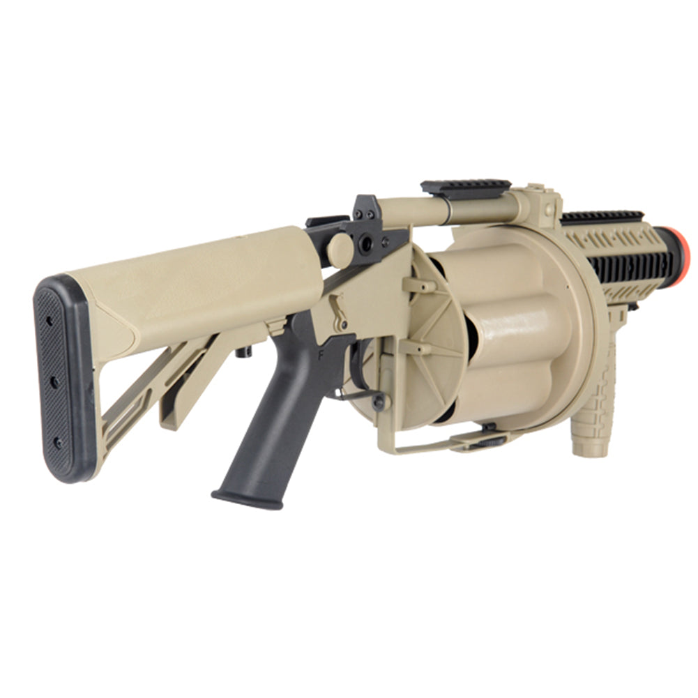 ICS MGL Multi-Shot Revolving 40mm Airsoft Grenade Launcher ...