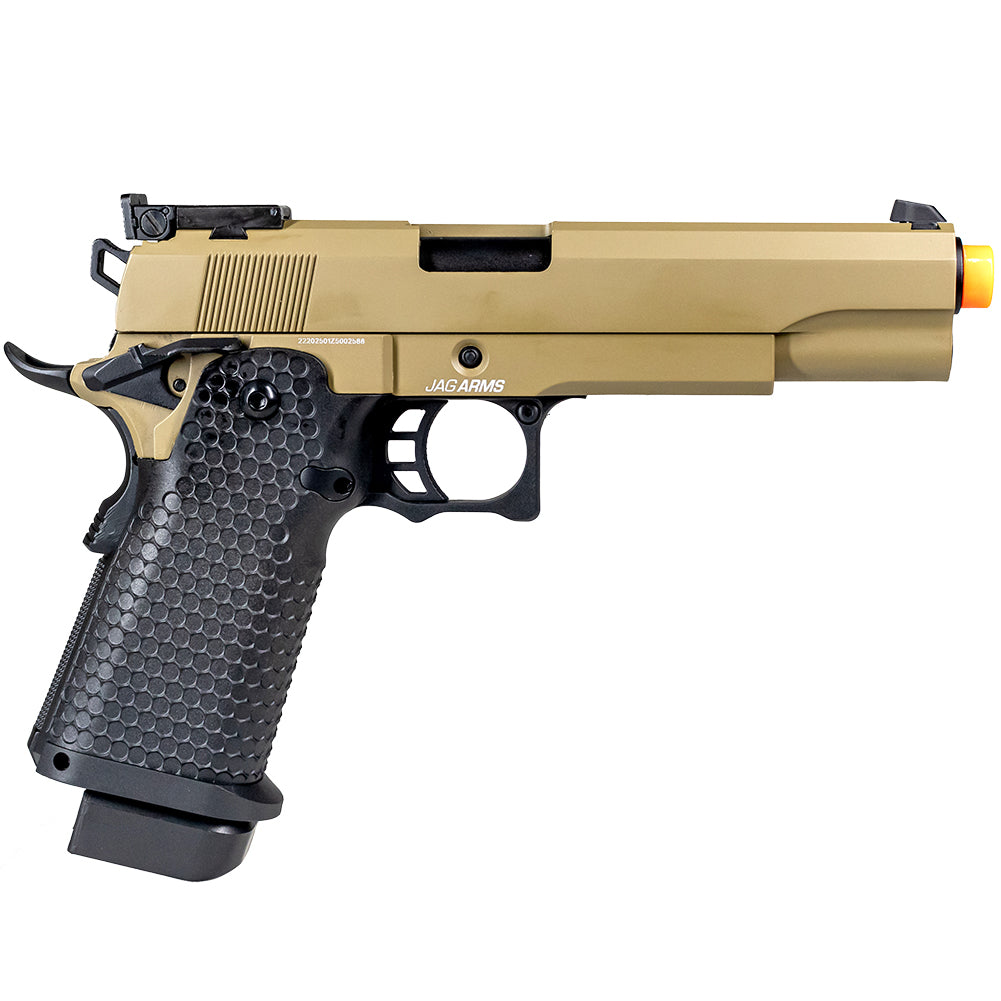 JAG Arms Full Metal GM5 Series Hi-Capa 5.1 Gas Blowback Airsoft Pistol ...