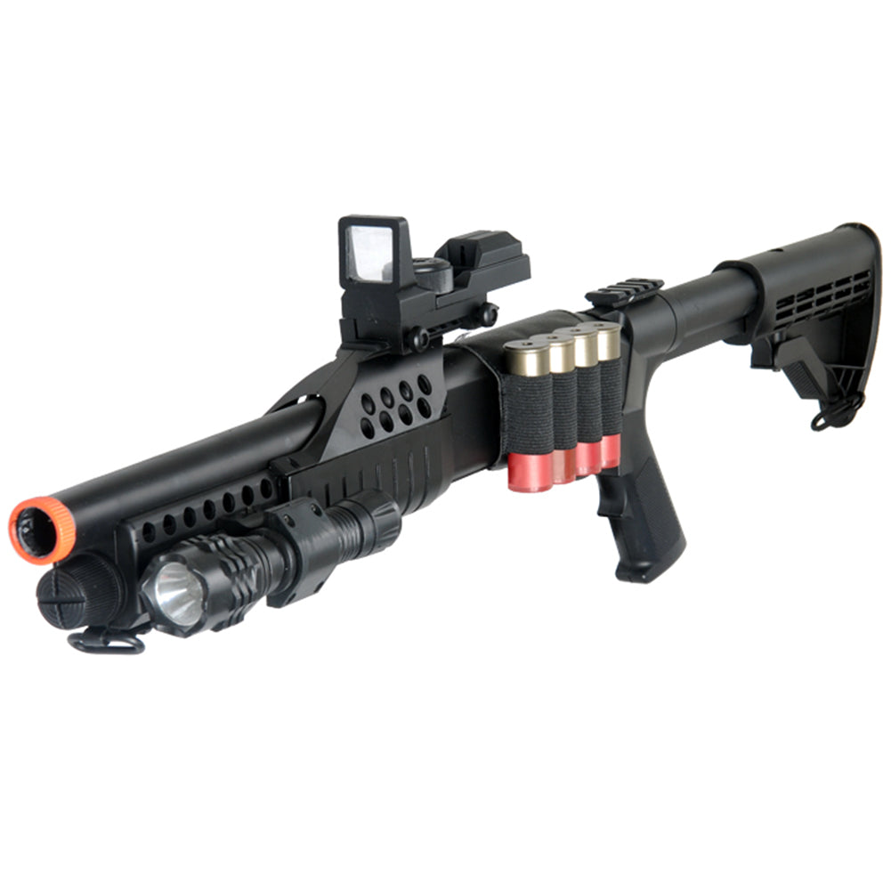 Gold Arrows M180 Pump Action Single Shot Tactical Airsoft Shotgun ...