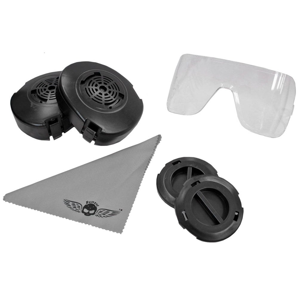 Lancer Tactical M50 CBRN Full Face Airsoft Gas Mask w/ Fan - Black ...