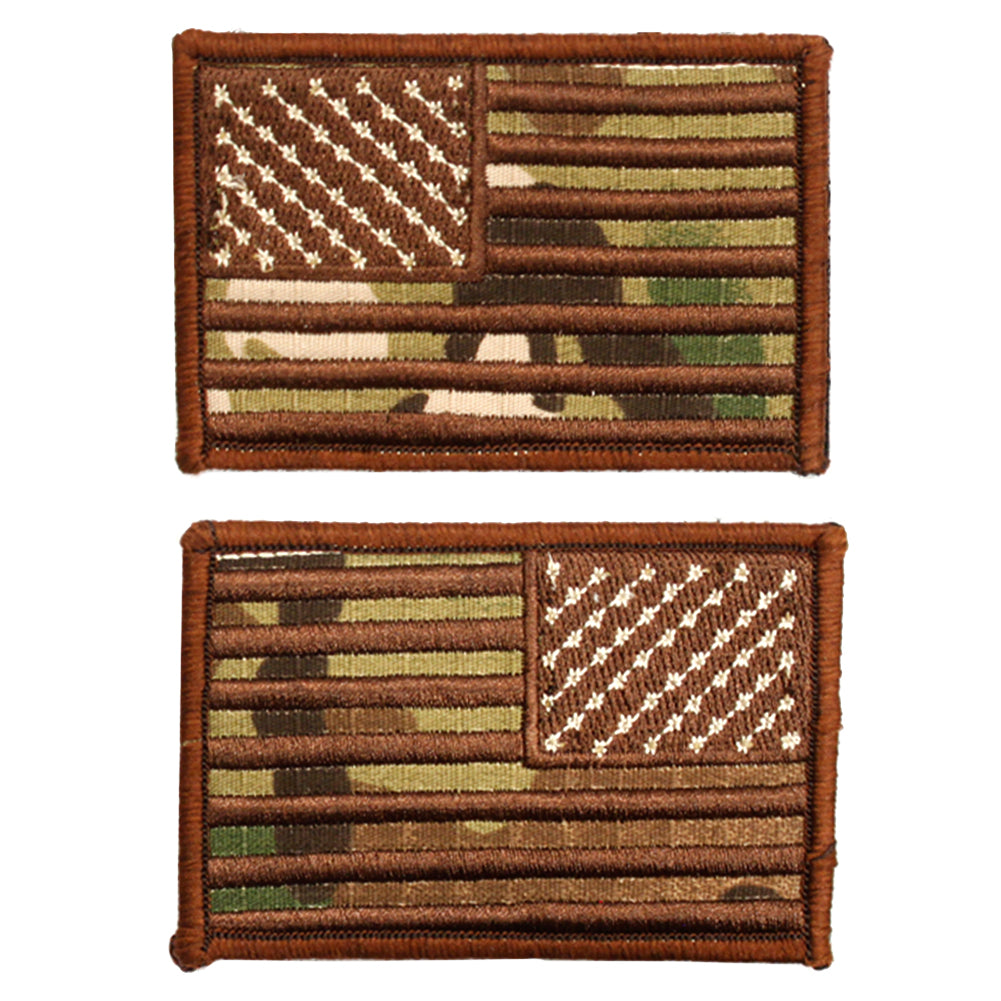 Lancer Tactical US Flag Hook & Loop Nylon Patches Set | AirsoftNMore.com