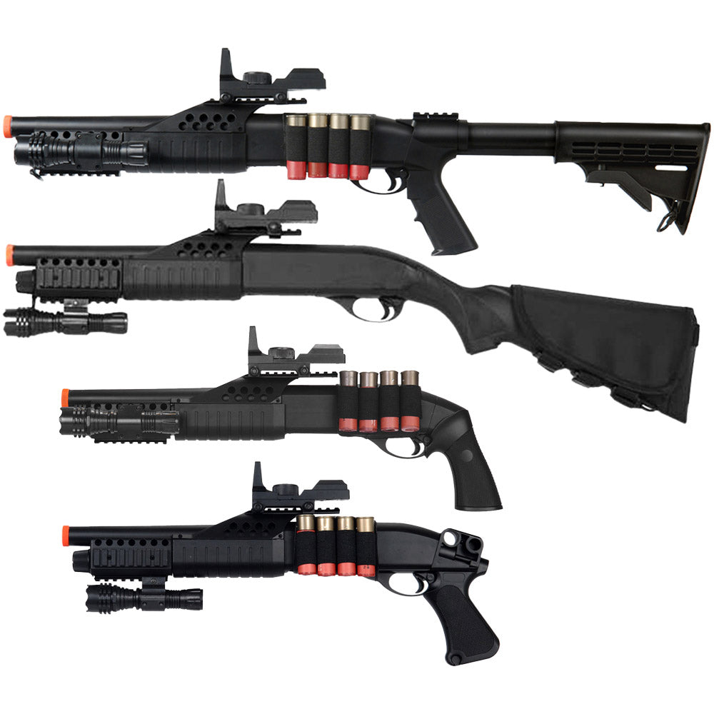 Gold Arrows M180 Pump Action Single Shot Tactical Airsoft Shotgun ...