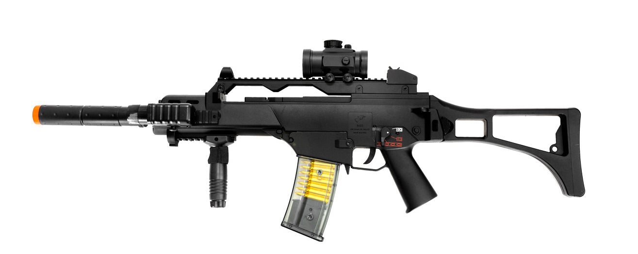Double Eagle M85P Airsoft Electric Gun includes Red Dot Sight Grip and ...