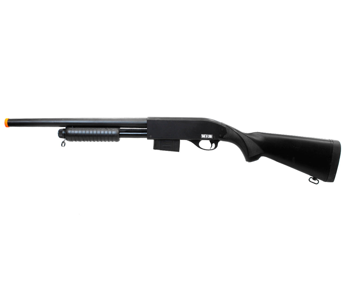 UKARMS P1570 Pump Action Spring Airsoft Shotgun - Black | Airsoftnmore.com