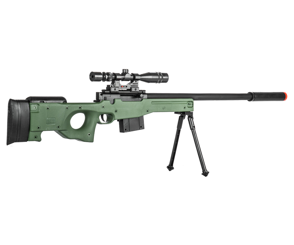 UKARMS L96 Bolt Action Airsoft Sniper Rifle w/ Scope, Bipod & Laser ...