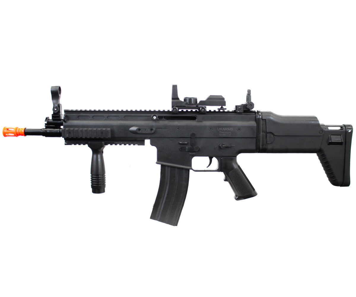 UKARMS P8902 MK16 Spring Powered Airsoft Gun w/ Sight & Vertical Grip ...
