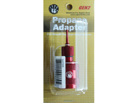 Sapien Arms SAP05R Aircraft Aluminum Propane Adaptor Gen 2 Red