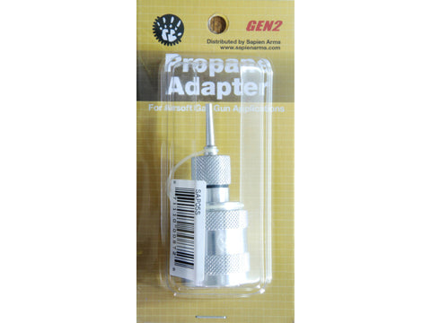 Sapien Arms SAP05S Aircraft Aluminum Propane Adaptor Gen 2 Silver