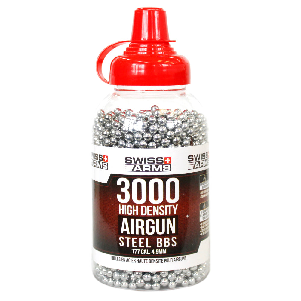 SWISS ARMS .177 cal / 4.5mm High Density Steel Air Gun BBs 3000rds ...
